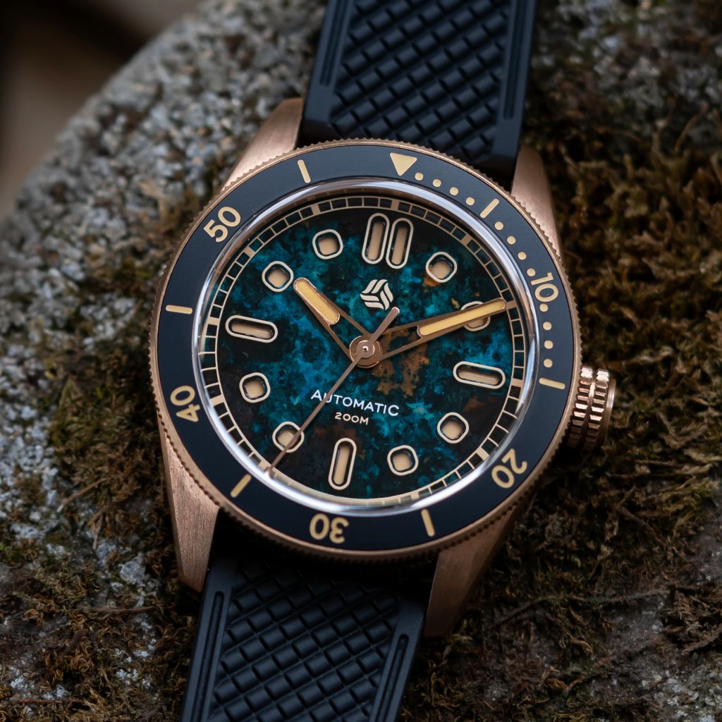 Selten Watch Co. - Salvage Bronze Dive Watch - Blue Cave Color – The ...