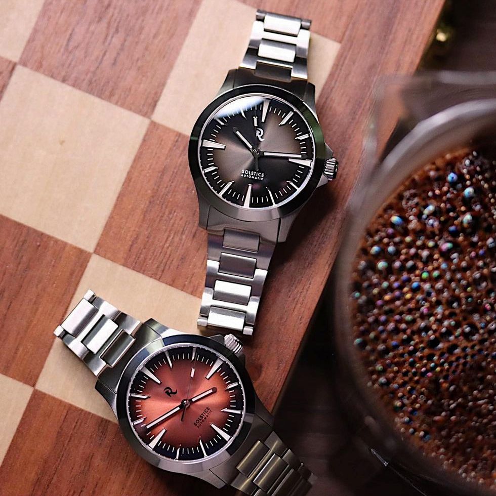 Relio Solstice Noir - Sports Dress Watch with Black Sunburst Dial – The ...